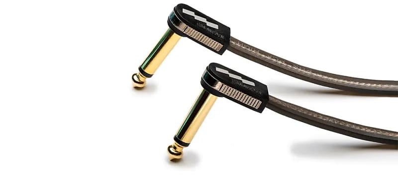 EBS High Performance Gold Flat Patch Cable 10 cm / 4 inches | Reverb