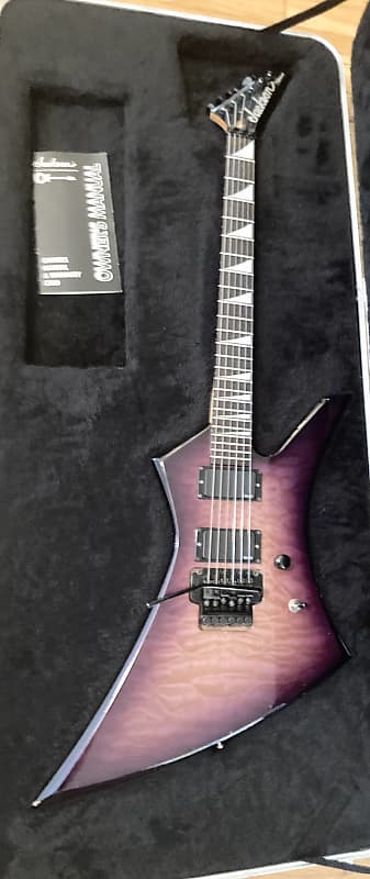 1998 Jackson Kelly KE3 Transparent Violet MIJ Japan Quilt Top | Reverb