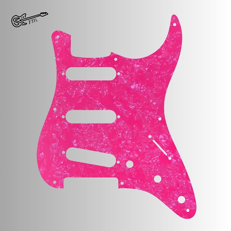 Pink Pearl 8 Screw Holes '57 Strat Style Pickguard (Fits | Reverb