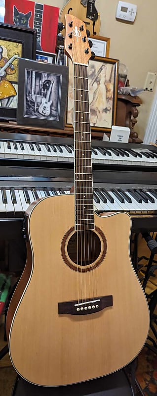 Alba by Corbin SDG313CE Acoustic Electric Dreadnought Guitar | Reverb