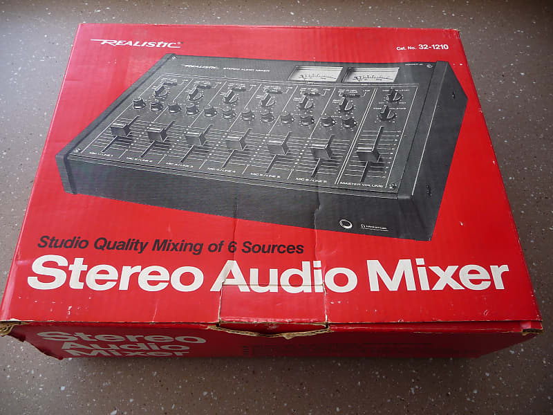 Realistic 32-1210 6 channel stereo mixer mid-80s | Reverb