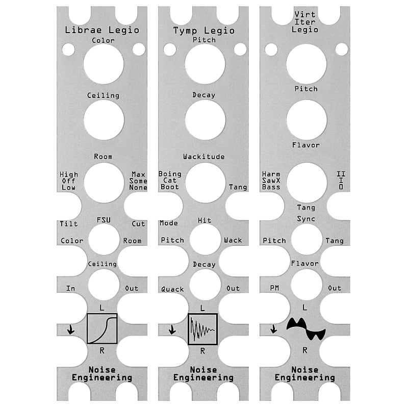 Noise Engineering Legio Overlay Pack Silver 3 Panels - | Reverb