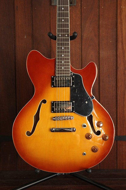 Revelation RT-45 Semi-Hollow Electric Guitar Sunburst | Reverb
