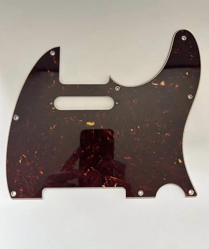 FENDER TELECASTER 8 HOLE 3 PLY TORTOISESHELL PICKGUARD TELE | Reverb