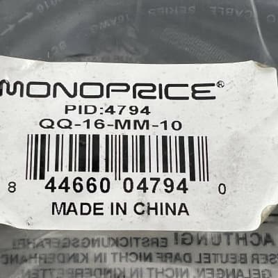 Mono Price 4794/QQ-16-MM-10 ¼ 10FT Cable #2589 (One) | Reverb