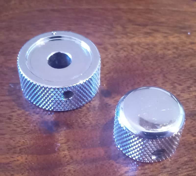 3mm/5mm Chrome Stacked Dual Concentric Knob | Reverb