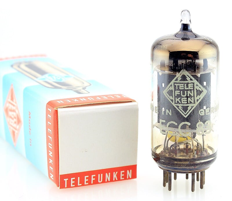 1963 TELEFUNKEN ECC83 12AX7 SMOOTH PLATE VACUUM TUBE | Reverb