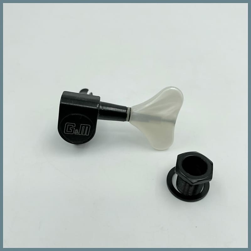G&M One Right Bass Guitar Black Tuning Peg Machine Head Key | Reverb