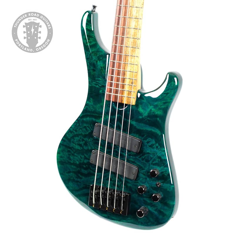 Used Roscoe LG-3005 5-String Bass Guitar Deep Turquoise | Reverb