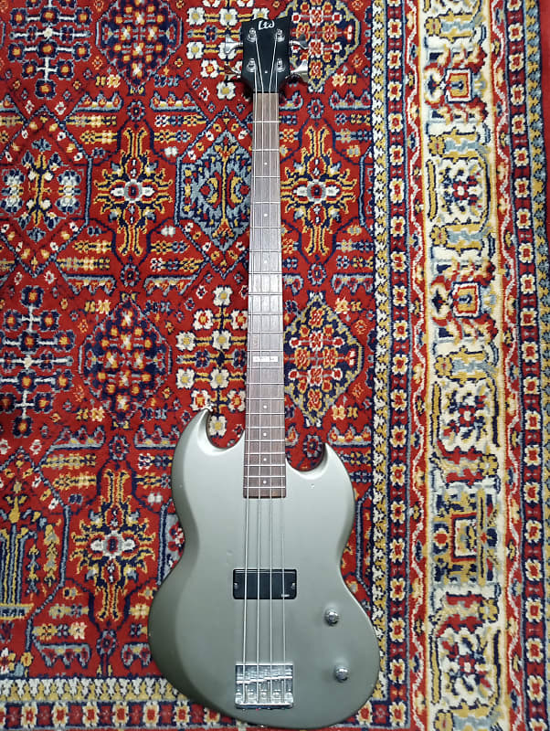 ESP LTD Viper 54 Matte Silver Grey Active Pickups Great | Reverb