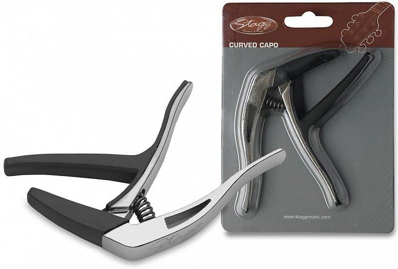 Stagg SCPX-CU CR Curved Trigger Capo Chrome | Reverb UK