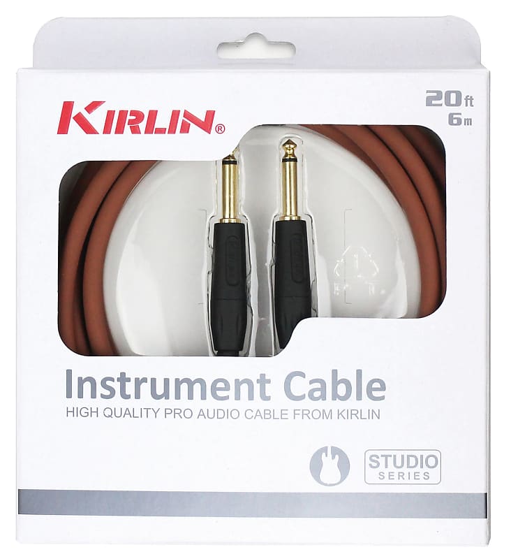 KIRLIN - CABLE GUITARE KIRLIN 6M JACK JACK MARRON | Reverb