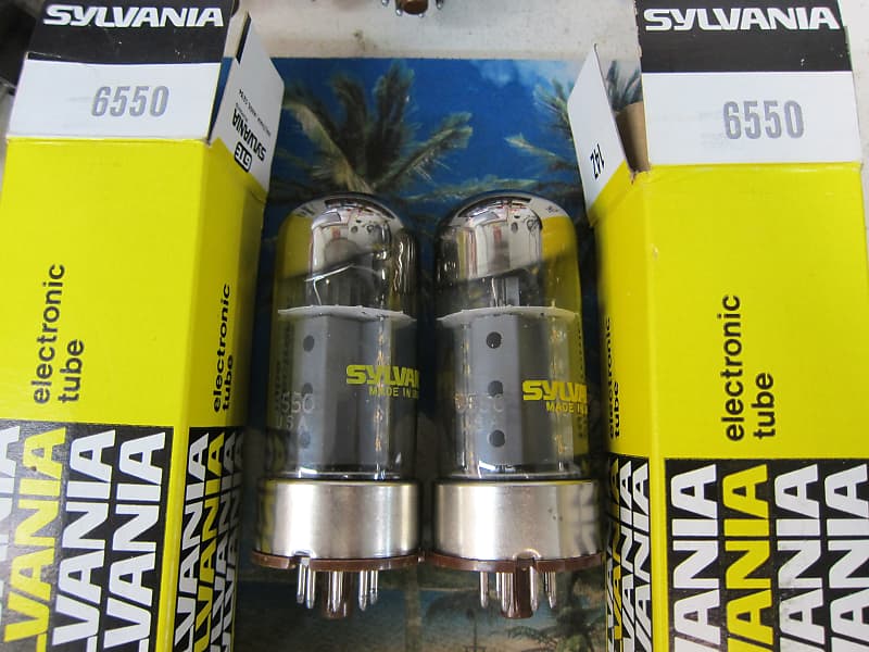Pr Vintage NOS Sylvania 6550 Tubes, 1960s, USA, New Test | Reverb