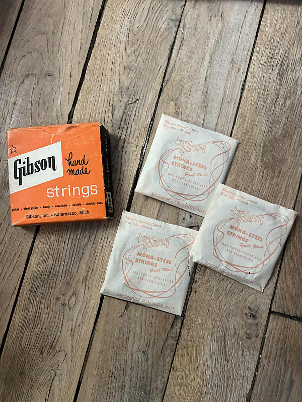 Mid To Late 1950s Gibson Guitar Strings Box Rare Vintage Reverb