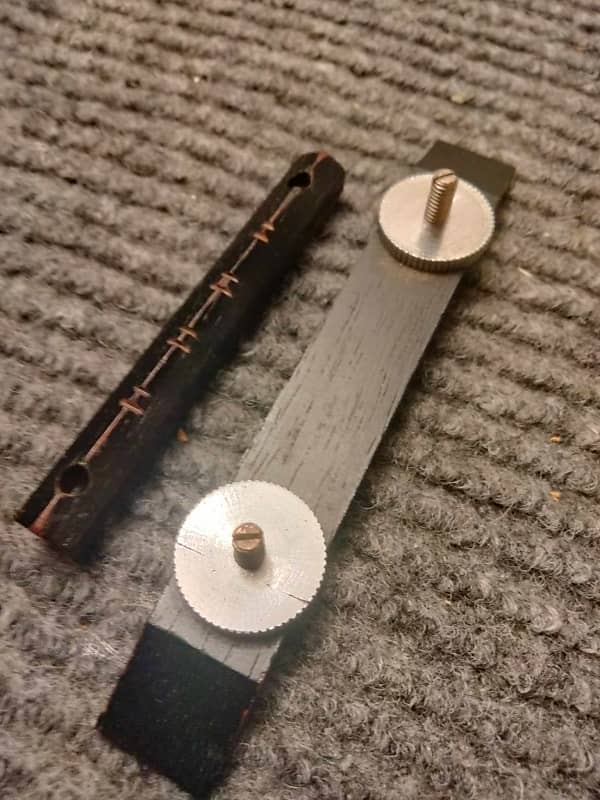 Unbranded Vintage Archtop-Mandolin Bridge & Saddle | Reverb