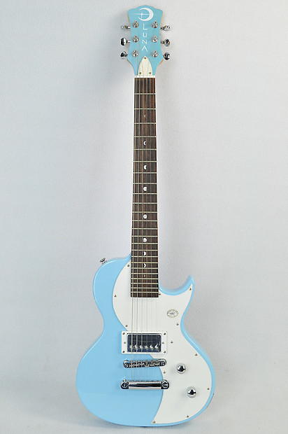 Luna Neo Mini Blue Mini Electrick Guitar | Reverb
