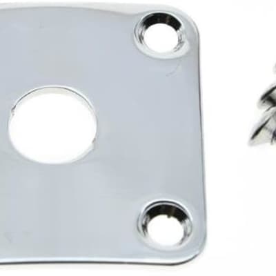 Chrome Metal Curved Bottom Jack Plate Curved Base Square | Reverb