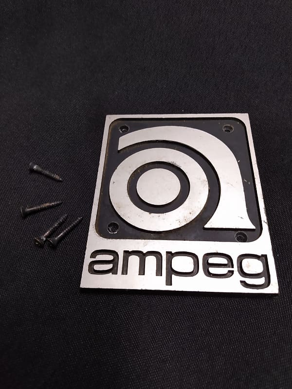 Ampeg "A" Emblem Late 1968-72 Steel and Black 4x3 Inch | Reverb Canada