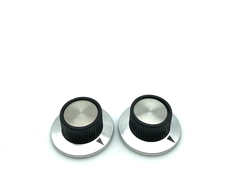 2 Large Top Hat Reflector Control Knobs Black/Aluminum | Reverb