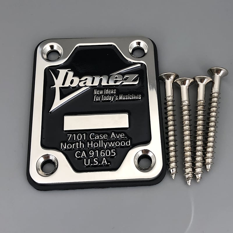 Ibanez Guitar Neck Plate with Mounting Screws | Reverb