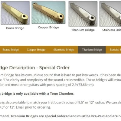 Compton Titanium Bridge 12-inch radius | Reverb