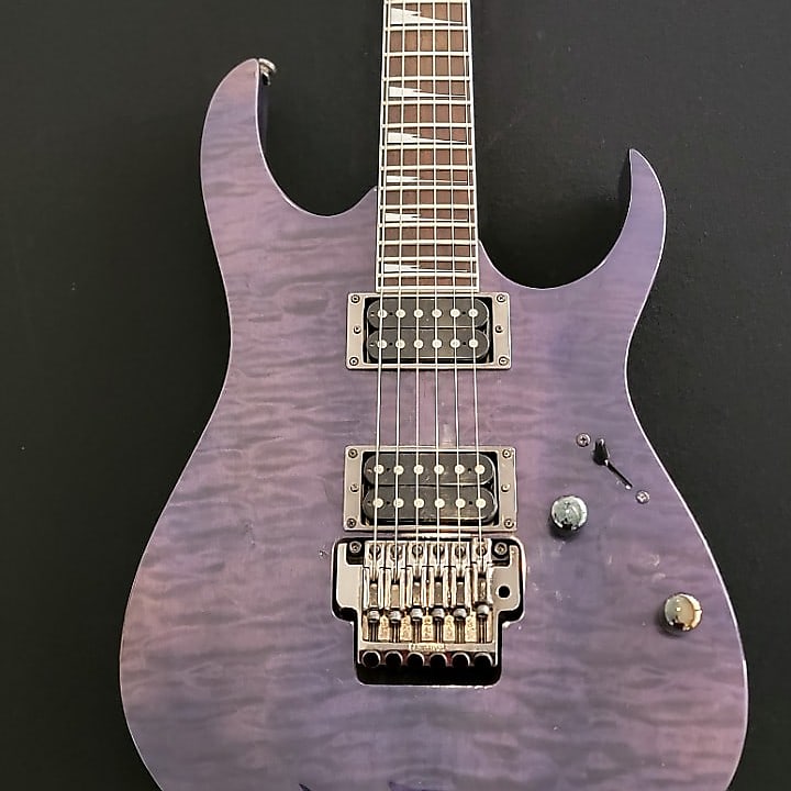Ibanez RG 320 DXQM 2002 Transparent Lavender Tiger | Reverb