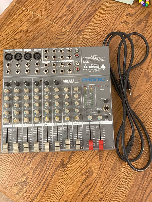 Phonic MM122 12 Channel Mixer Mixing Console Channel Strip | Reverb