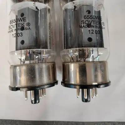 Sovtek 6550 Matched Pair Vacuum Tubes | Reverb