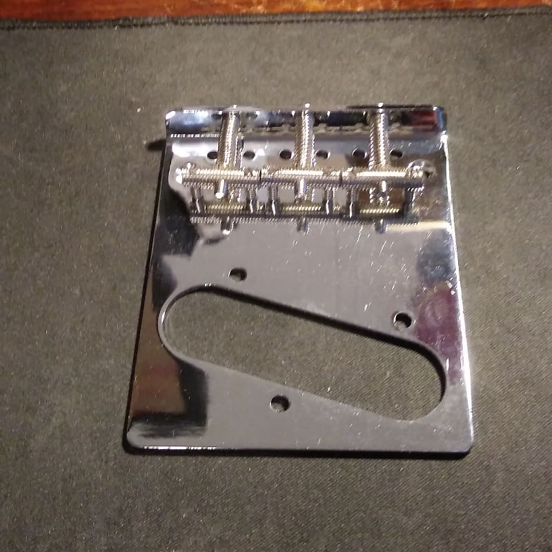Telecaster Bridge with Fender Threaded Saddles - Chrome | Reverb