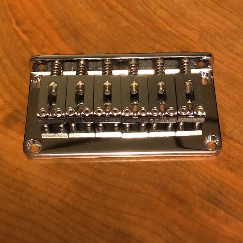 Gotoh Hardtail Chrome Brass Bridge Steel Saddles GTC102 | Reverb