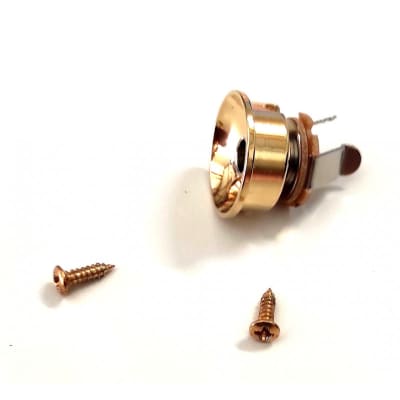 Mono jack socket Metric thread Gold + telecaster Gold | Reverb