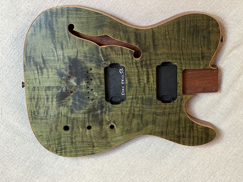 Telecaster Body Thinline Flame Maple Top Mahogany body | Reverb