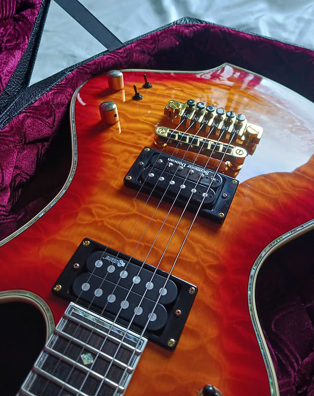 Fernandes Ravelle Elite Sustainer 2000's - Quilted Cherry | Reverb