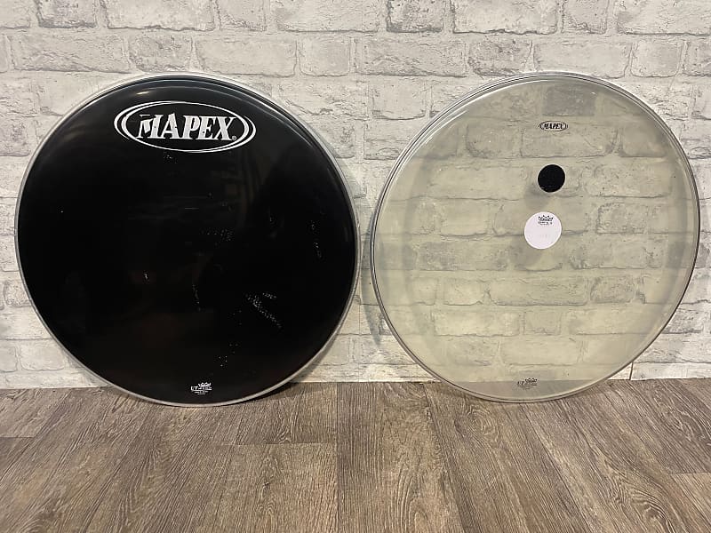 Mapex by Remo Bass Drum Heads Skins Set Of 2 22” #GO37 | Reverb UK