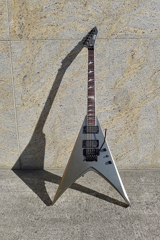 2006 ESP LTD V-350 Gun Metal Gray Flying V - See Vid! | Reverb