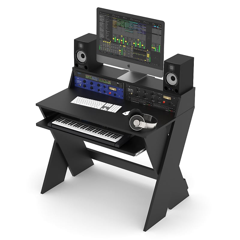 Glorious Sound Desk Compact Black Complete DJ Studio Desk | Reverb