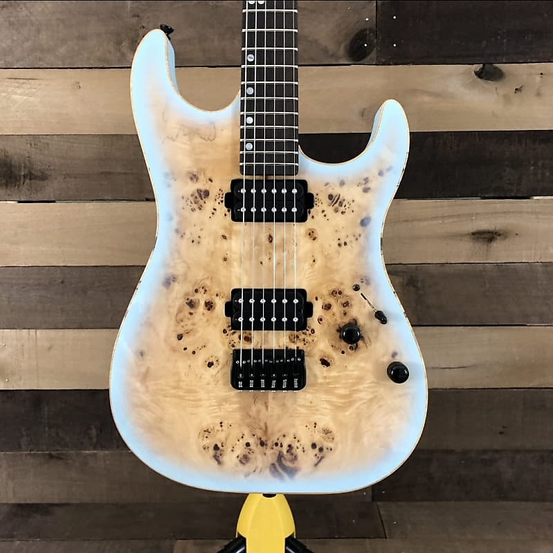 Schecter Sunset Custom USA/Natural Burl Sonic Blue Burst/Hard | Reverb