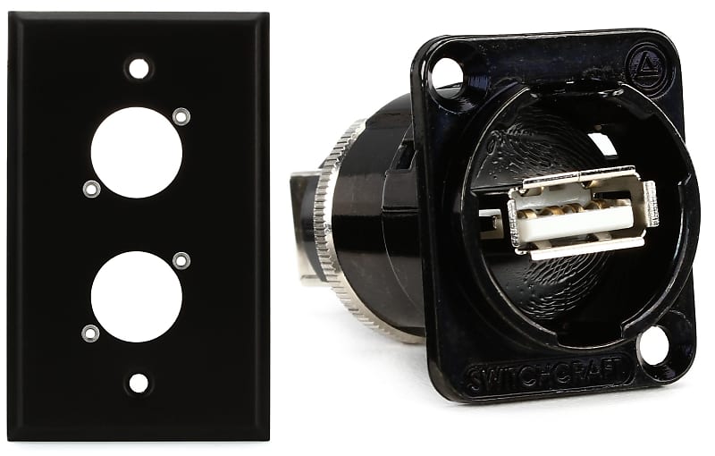 Switchcraft WP1B2P Single Gang Metal Wall Plate Bundle with | Reverb