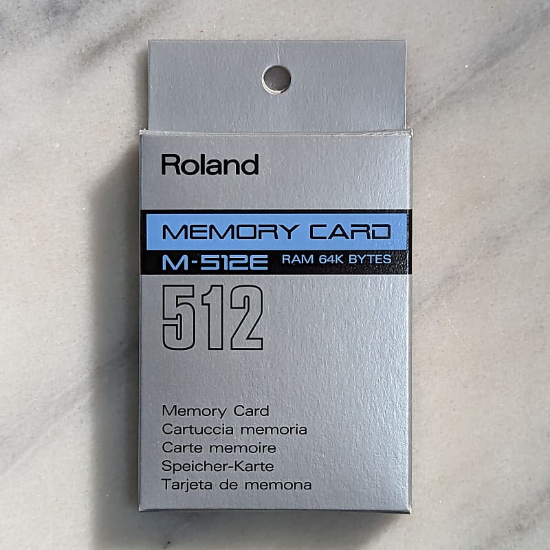 Roland M-512E RAM Memory Card 64K Bytes with Original Box | Reverb