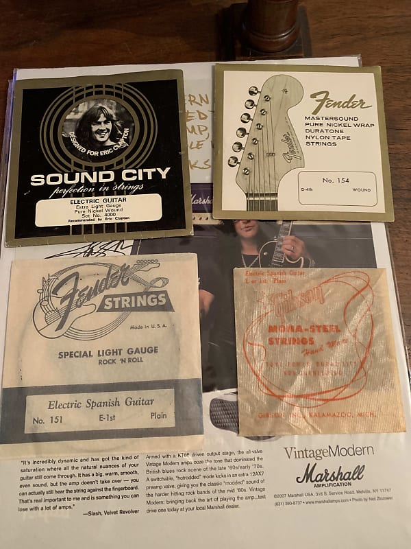 Vintage Fender Gibson Guild Case Candy Strings Eric Clapton | Reverb
