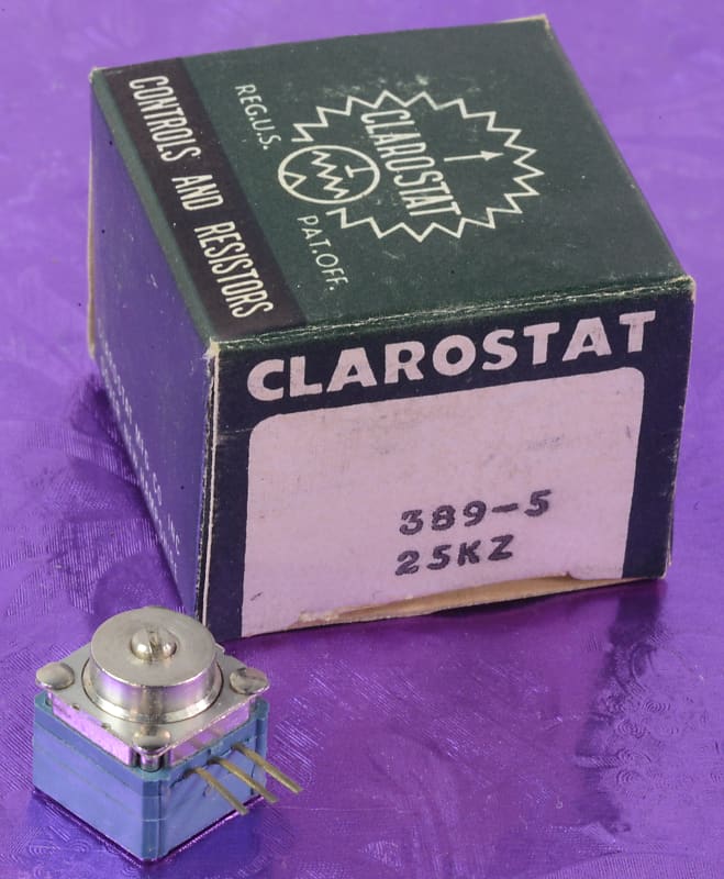 Clarostat 389-S 25K Audio Taper Screwdriver Adjustable PC | Reverb