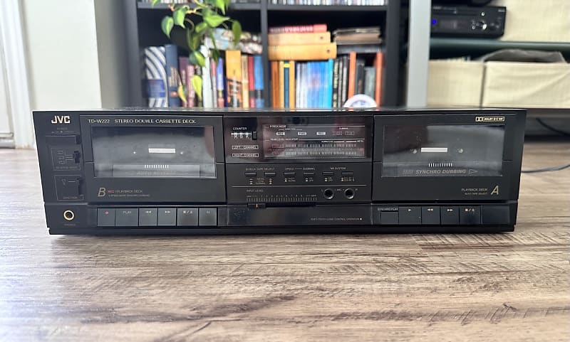 JVC TD-W222 Stereo Double Cassette Deck - Black | Reverb