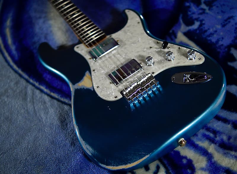 Fender Warmoth Hardtail Stratocaster 2001 Teal Custom | Reverb Canada