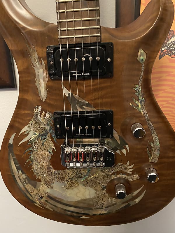 Handmade PRS Dragon Copy 2020 Natural/ Inlay | Reverb
