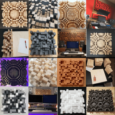 Huge 28.5" x 28.5" DIY Quadratic Skyline Sound Diffuser | Reverb