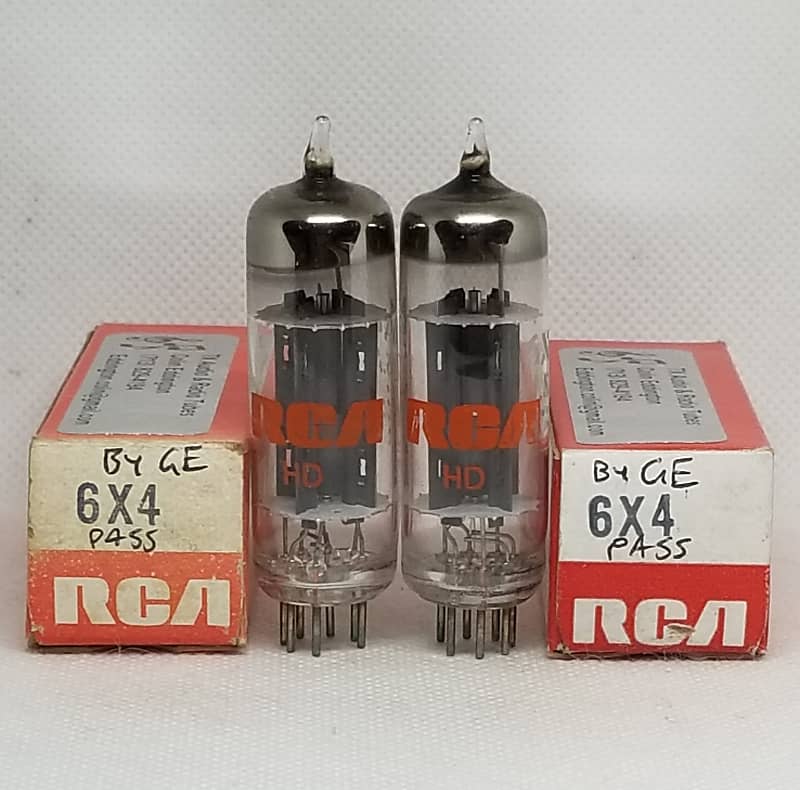 GE Made For RCA 6X4 Matched Pair NOS Rectifier 6X4W EZ90 | Reverb