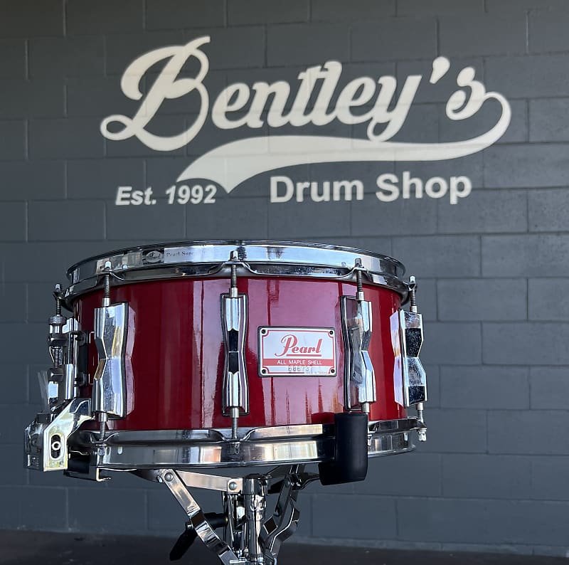Vintage 60's/70's Pearl 6.5x14" MLX Snare Drum in Sequoia Red | Reverb