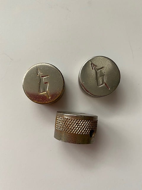 3 1960's Gretsch Gold Arrow Thru G Knobs | Reverb Canada