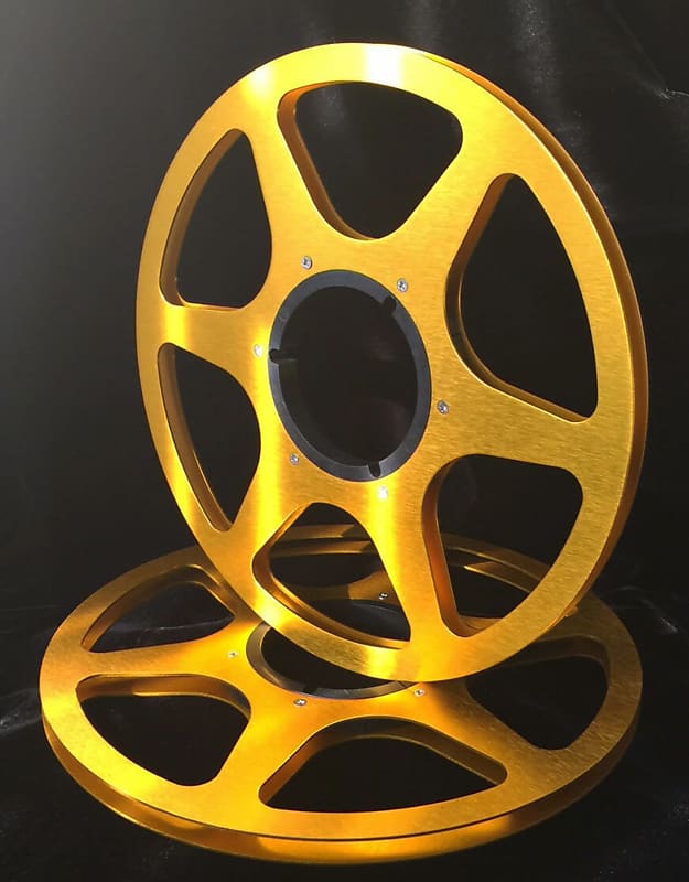 10.5" Anodized Aluminum metal Reel to Reels - ONE PAIR - GOLD | Reverb