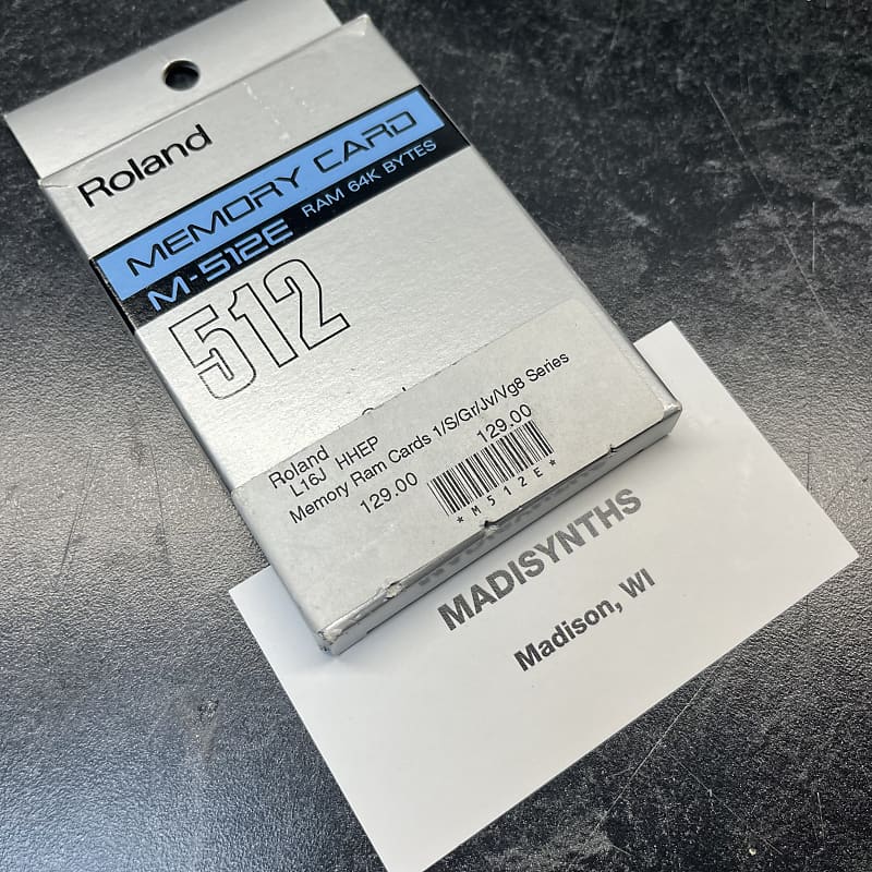 Roland M-512E Ram Memory Card 64K Bytes | Reverb